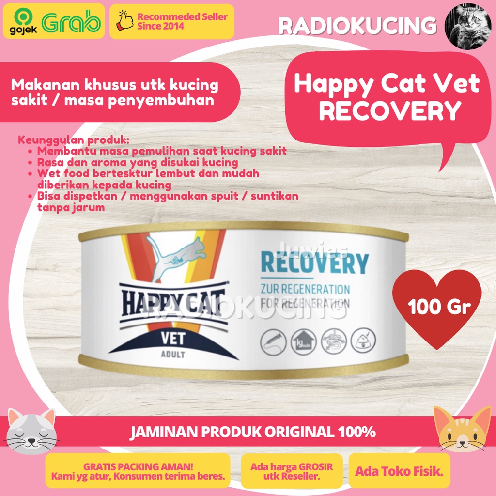 Jual Happy Cat Recovery 100gr Vet Wet Food Makanan Kucing Sakit ...