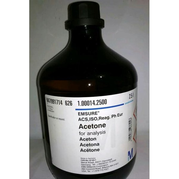 Jual Larutan Pro Analysis A C E T O N E 2.5L - MERCK 100014 | Shopee ...