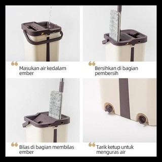Jual Alat Pel Lantai Praktis Ultra Mop Flat Pengepel Otomatis 360 ...