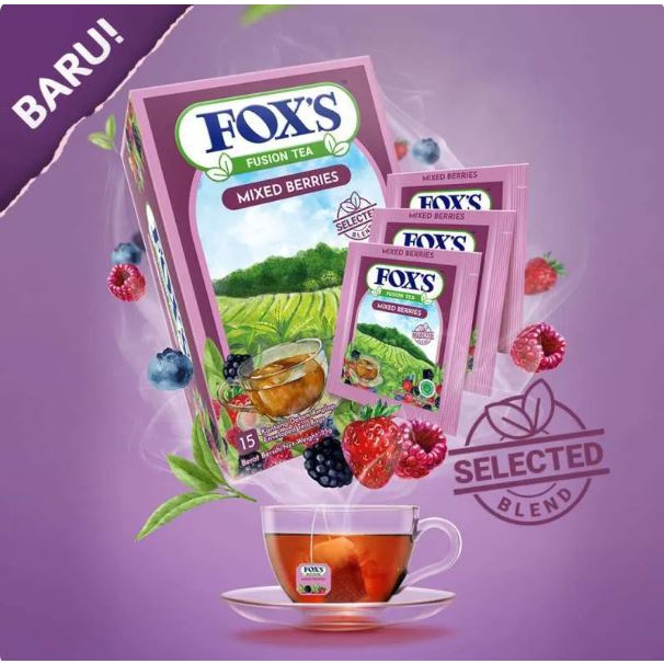 Jual Teh Fox Fussion Tea Wangi Rasa Mixed Berries atau Rasa Leci Cocok ...