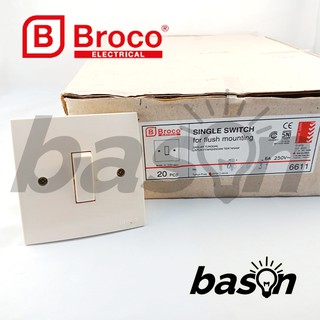 Jual BROCO 6611 STD Single Switch - Saklar Tunggal | Shopee Indonesia