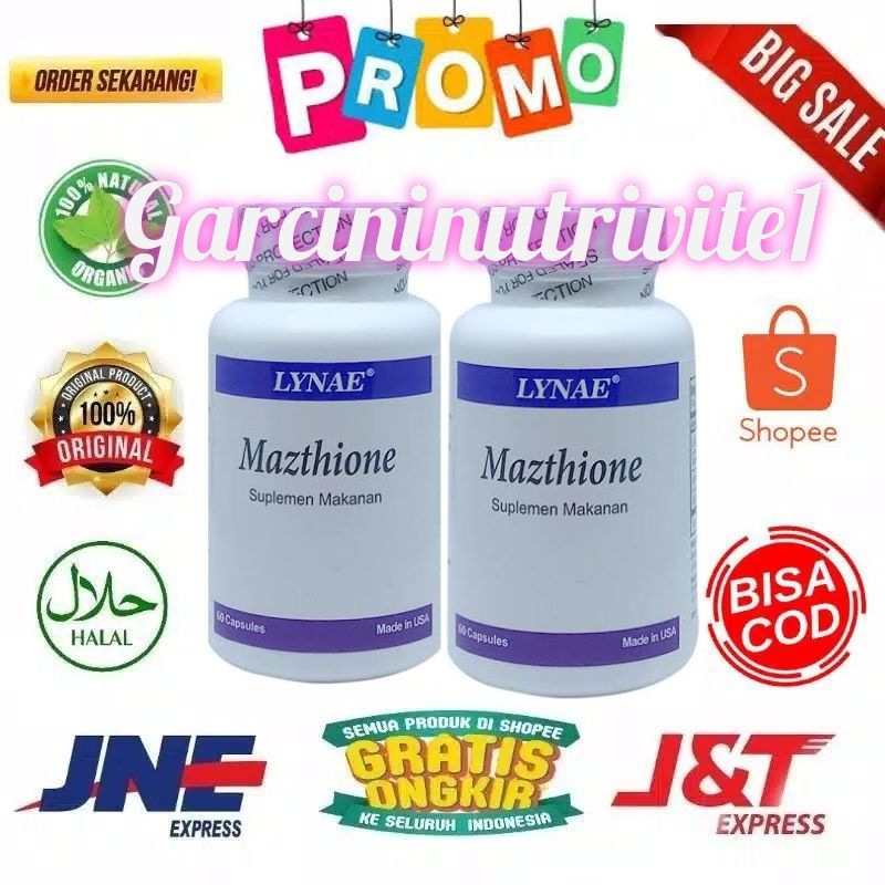 Jual MAZTHIONE LYNAE L GLUTATHIONE ASLI SUPLEMEN PEMUTIH 100% ORIGINAL AMPUH Indonesia|Shopee ...