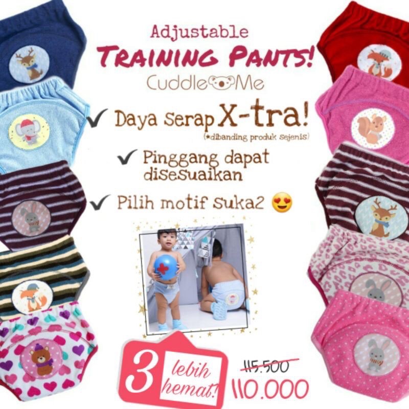 Jual Cuddle Me Adjustable Training Pants Bayi Celana Tatur Belajar ...