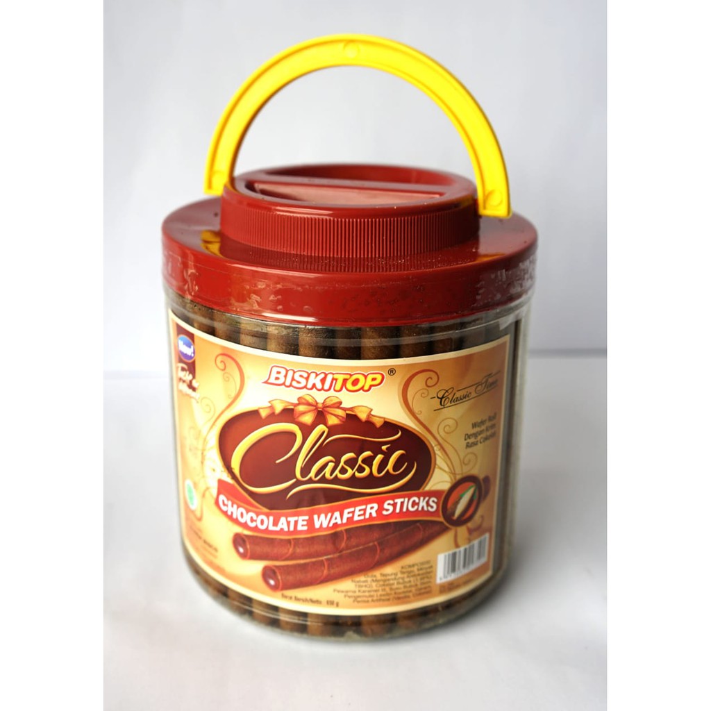 Jual CLASSIC WAFER STICK BISKITOP / WAFER ROLL COKELAT / ENAK MURAH ...