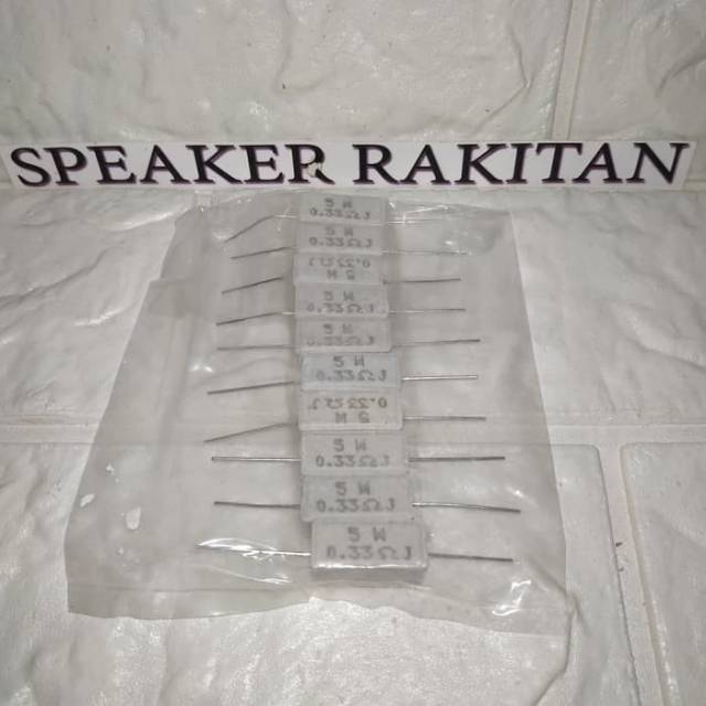 Jual Resistor kapur 0,33 ohm 5Watt (10pcs). | Shopee Indonesia