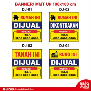 Jual SPANDUK BANNER MMT RUMAH RUKO TANAH DI JUAL / DI KONTRAKAN free ...