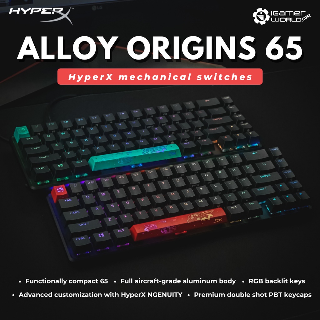 Jual HyperX Alloy Origins 65 Mechanical Gaming Keyboard Indonesia ...