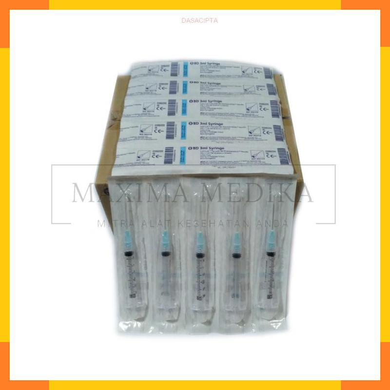 Jual Alat Suntik 3cc / Spuit BD 3cc / Spuit BD 3ml | Shopee Indonesia
