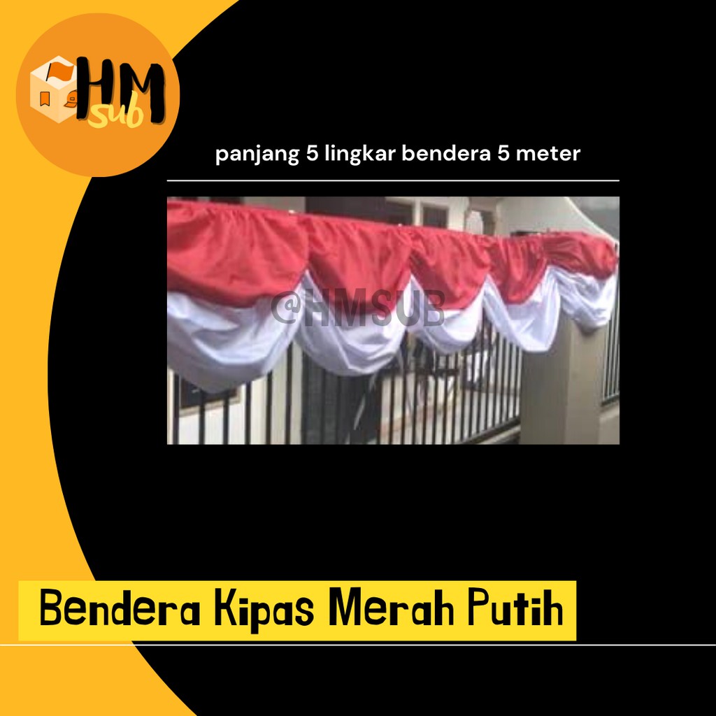 Jual Bendera Kipas Merah Putih / Bendera Rampel / Bendera Resplang ...