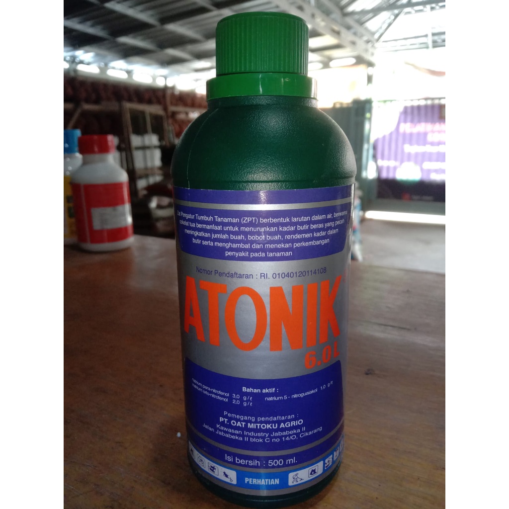 Jual PUPUK CAIR ATONIK 6.0L KEMASAN 500ML ZAT PENGATUR TUMBUH TANAMAN ...