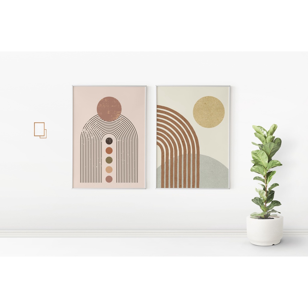 Jual Dekorasi Dinding Aesthetic Simple Abstrak Nordic Minimalis Frame ...