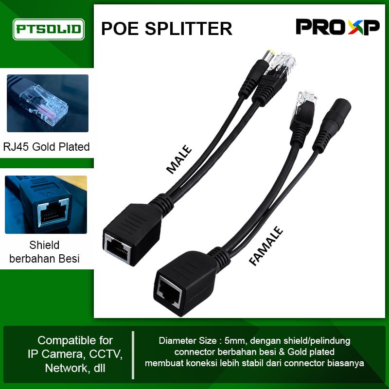 Jual Proxp Kabel Poe Splitter / Kabel Poe Injector | Shopee Indonesia