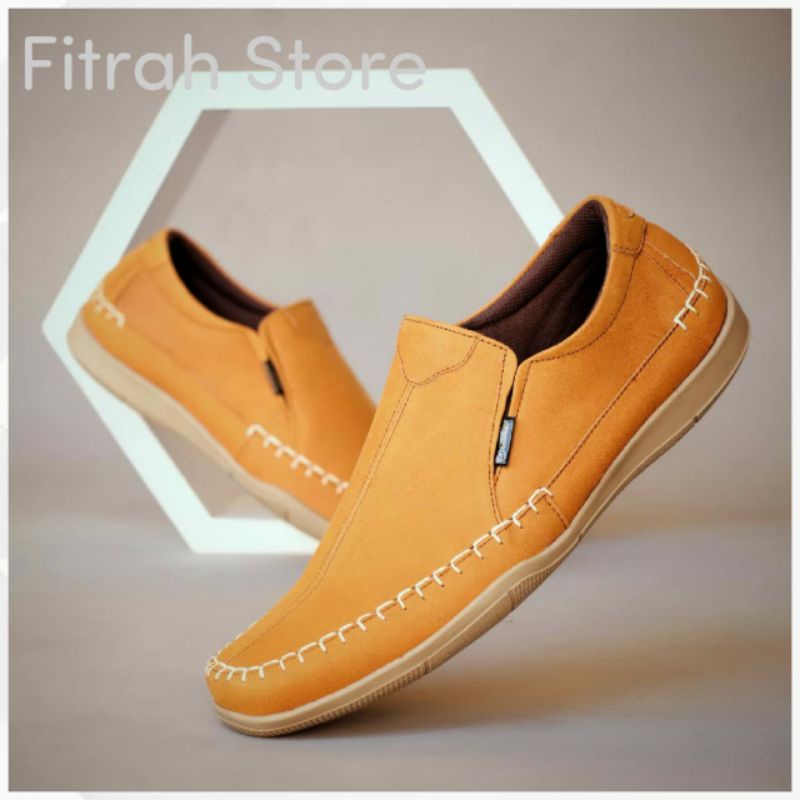 Jual Sepatu Pantofel Kulit Sapi Asli Formal Kerja Kantor Pria coklat ...