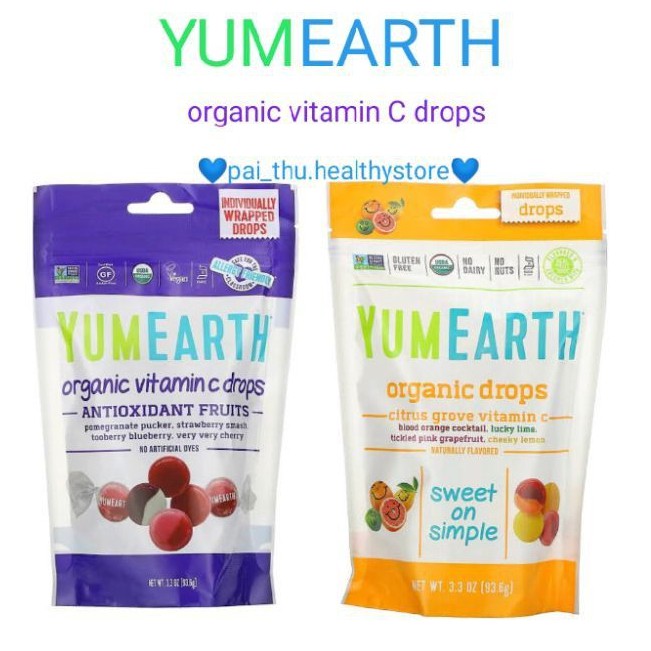 Jual Yumearth Organic Vitamin C Antioxidant Fruit Drops-Candy Permen ...