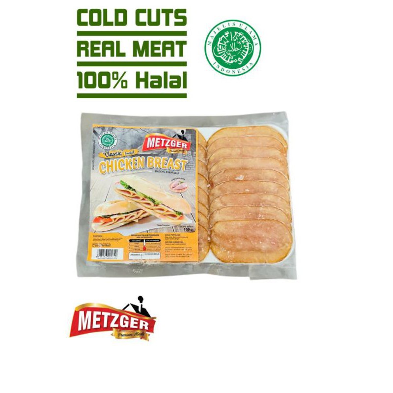Jual HAM AYAM ASAP HALAL METZGER SMOKED CHICKEN BREAST METZGER 150g ...
