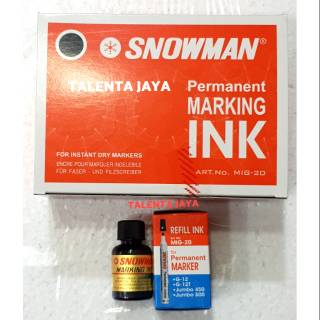 Jual TINTA SPIDOL PERMANENT MARKING INK SNOWMAN | Shopee Indonesia