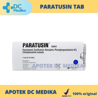 Jual PARATUSIN / TABLET / SIRUP / 10 TAB/ 60 ML / FLU / DEMAM / BATUK ...