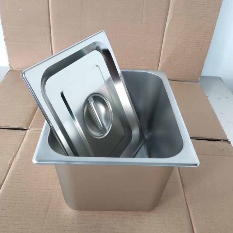 Jual Food Pan Stainless + Tutup 1/2 x 15 cm (32,5 x 26,5 x 15cm) | Shopee Indonesia