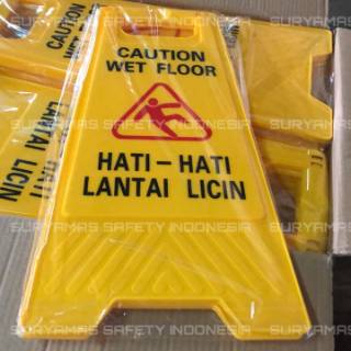 Jual WET FLOOR SIGN/CAUTION WET FLOOR/RAMBU AWAS LANTAI LICIN Indonesia ...