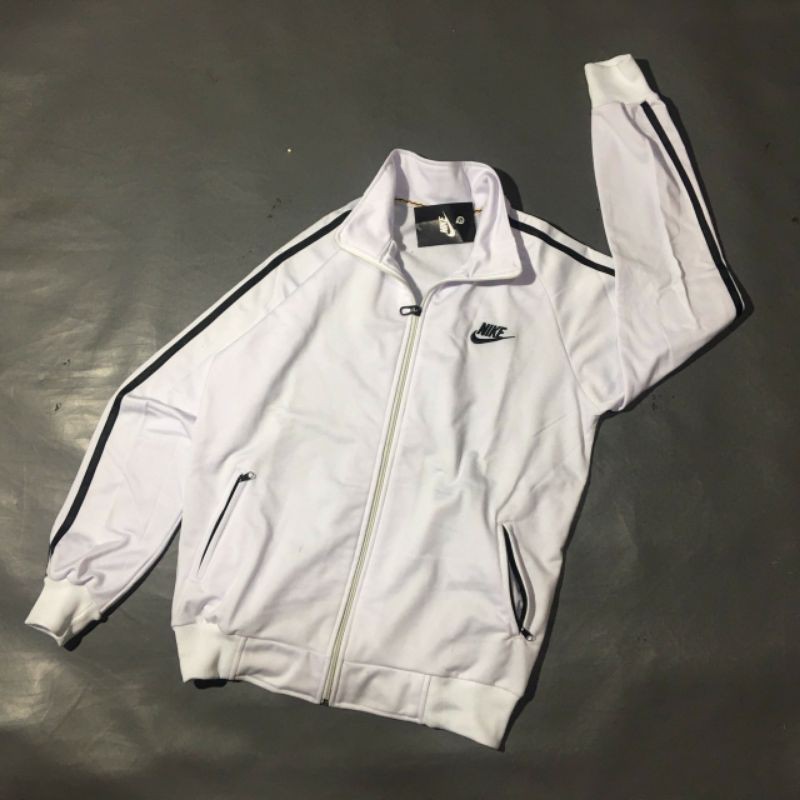 Jual Tracktop Nike Logo Samping Putih Sport Full Tag + Label | Shopee ...