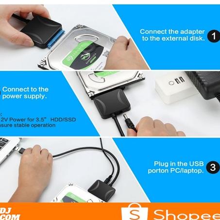 Jual Sekarang Ada Kabel SATA to USB 3.0 Hardisk Laptop PC SSD 3.5 2.5 ...