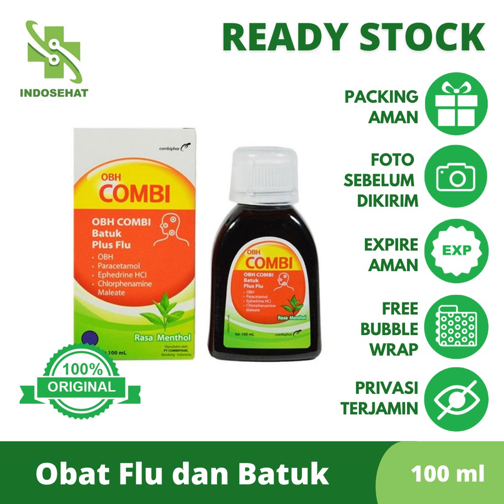 Jual OBH Combi Plus Batuk Flu per botol 100 ml | Shopee Indonesia