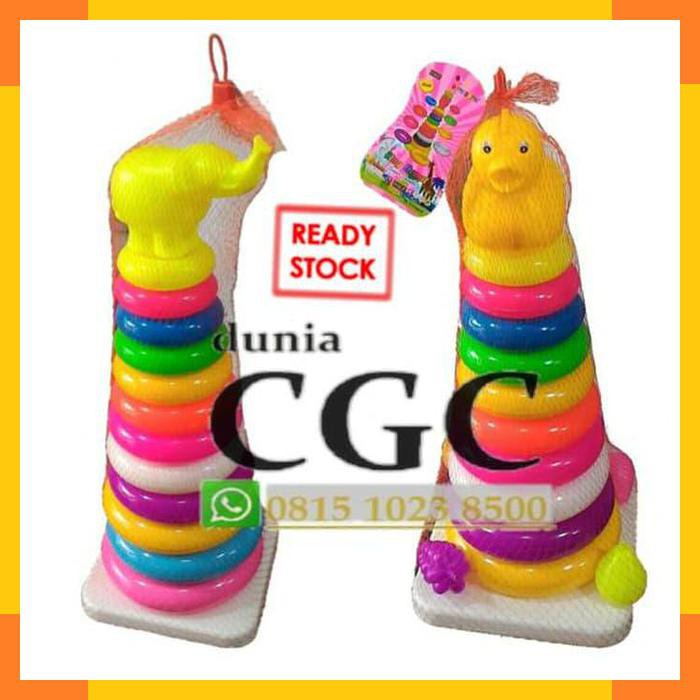 Jual Mainan Edukasi Anak Kado Ring Susun Donut Ukuran Besar Bonus 4 ...