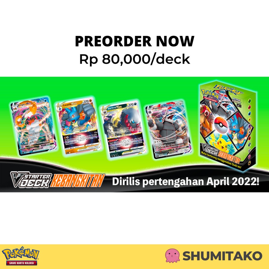 Jual Kartu Pokemon TCG V Starter Deck Kebangkitan SCE Deck Indonesia|Shopee Indonesia