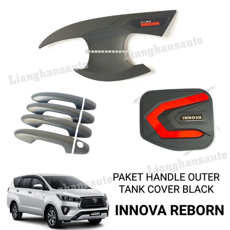 Jual PAKET COVER HANDLE OUTER TANK COVER INNOVA REBORN R-LINE HITAM ...