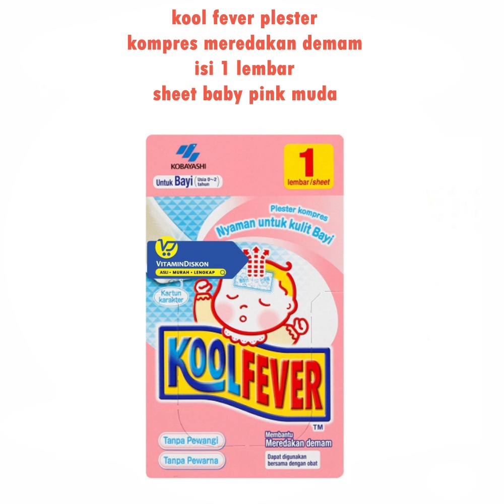 Jual KOOL FEVER PLESTER KOMPRES MEREDAKAN DEMAM ISI 1 LEMBAR SHEET BABY ...