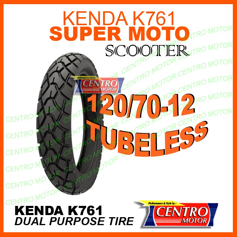 Jual KENDA K761 120/70-12 TUBELESS,BAN SCOOTER POWER DUAL PURPOSE RING 12.VESPA,MINI SCOOTER ...