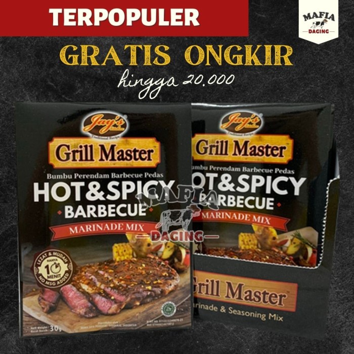 Jual Marinade Mix Jay's Grill Master Hot & Spicy Barbecue - Harga Spesial ! - Mafia Daging ...
