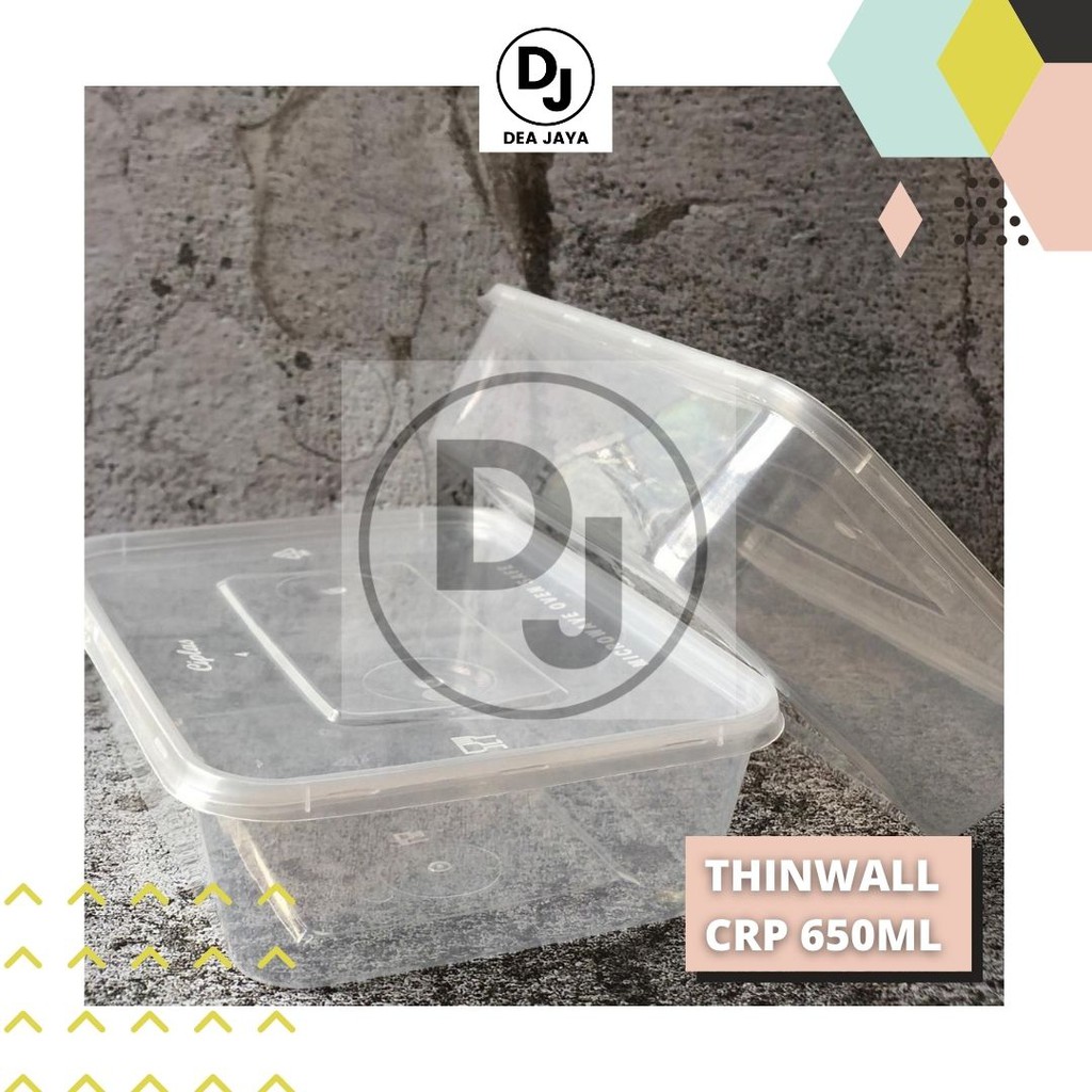 Jual KOTAK MAKAN PLASTIK / THINWALL UKURAN 650 ML | Shopee Indonesia