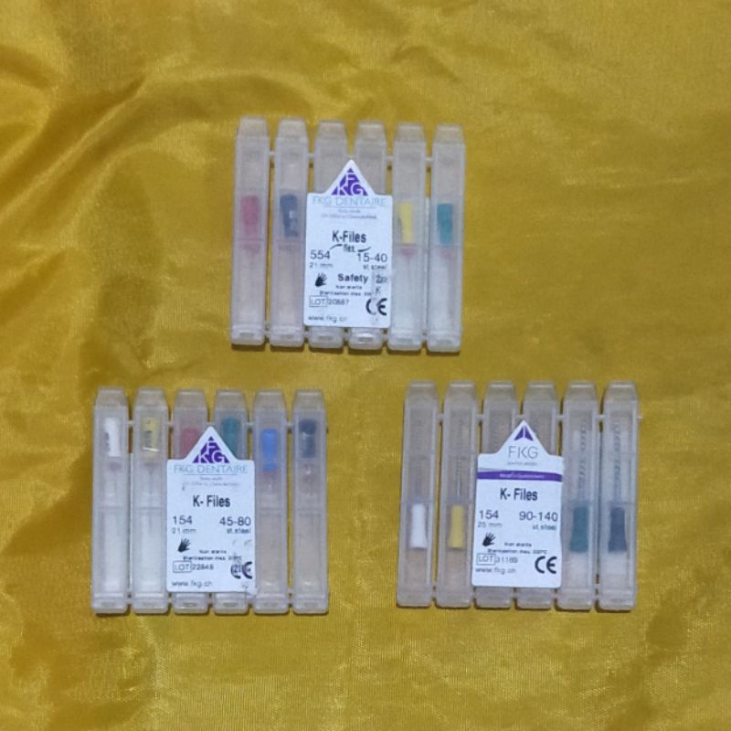 Jual K Files Flex FKG Dentaire (21mm #15-40 dan #45-80; 25mm #90-140 ...