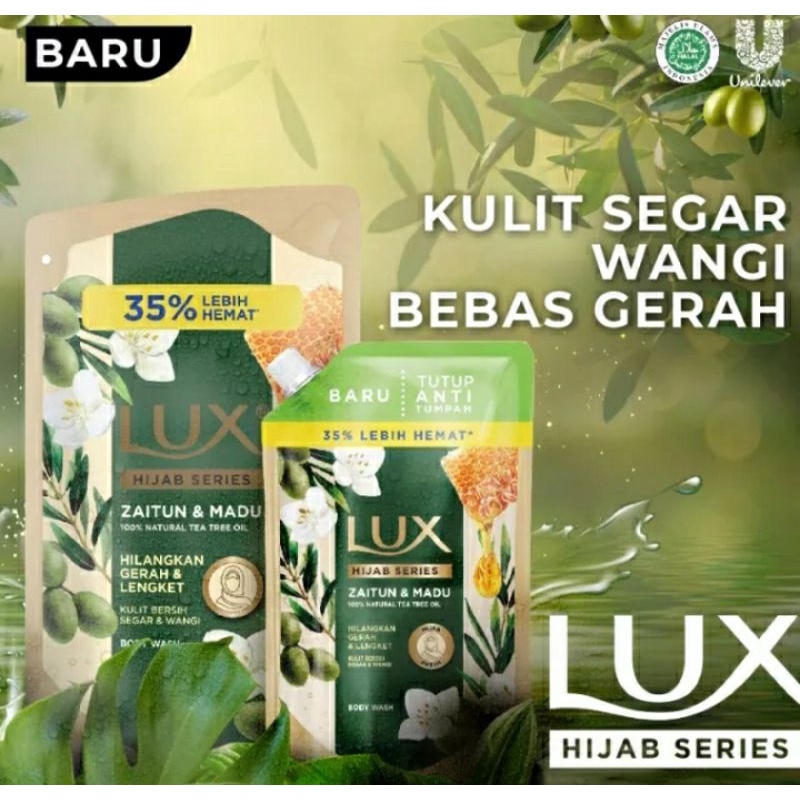 Jual Lux LUX BODY WASH SABUN MANDI CAIR REFILL DAN LULUR HIJAB SERIES OLIVE OIL ZAITUN DAN MADU ...