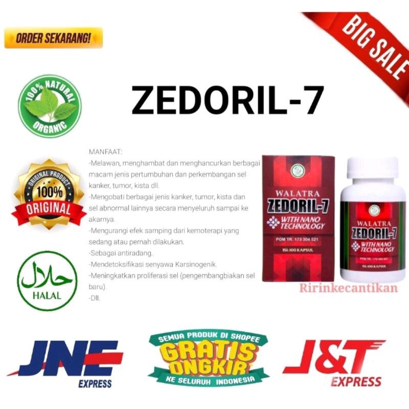 Jual ZEDORIL-7 Walatra Original Obat Kanker Tumor Benjolan Asli (100 ...