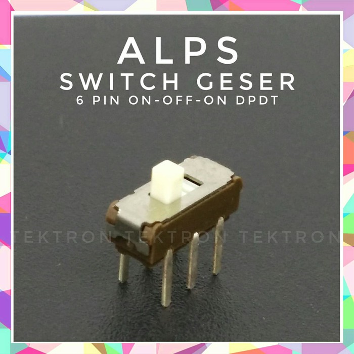Jual ALPS Switch geser 3 posisi, 6pin, on-off-on, DPDT, MURAH ...