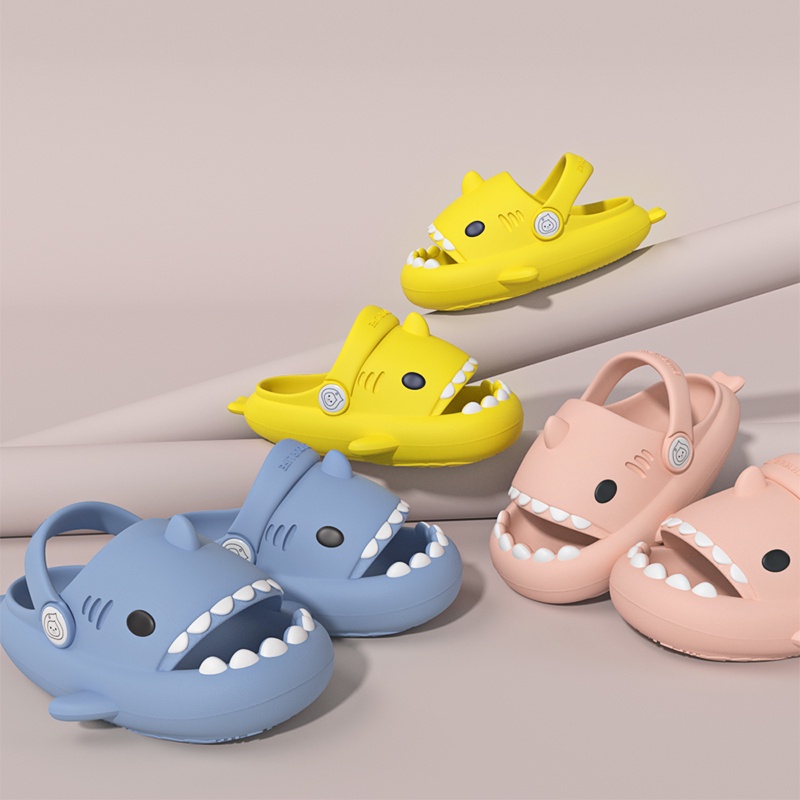 Jual Sandal Hiu Anak Laki EVA Aneka Warna Motif Desain Asli Hiu Shark ...