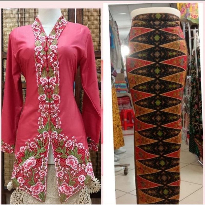 Jual KEBAYA ENCIM BORDIR MERAH PUTIH/KEBAYA 17 AGUSTUS/KEBAYA HUT RI ...
