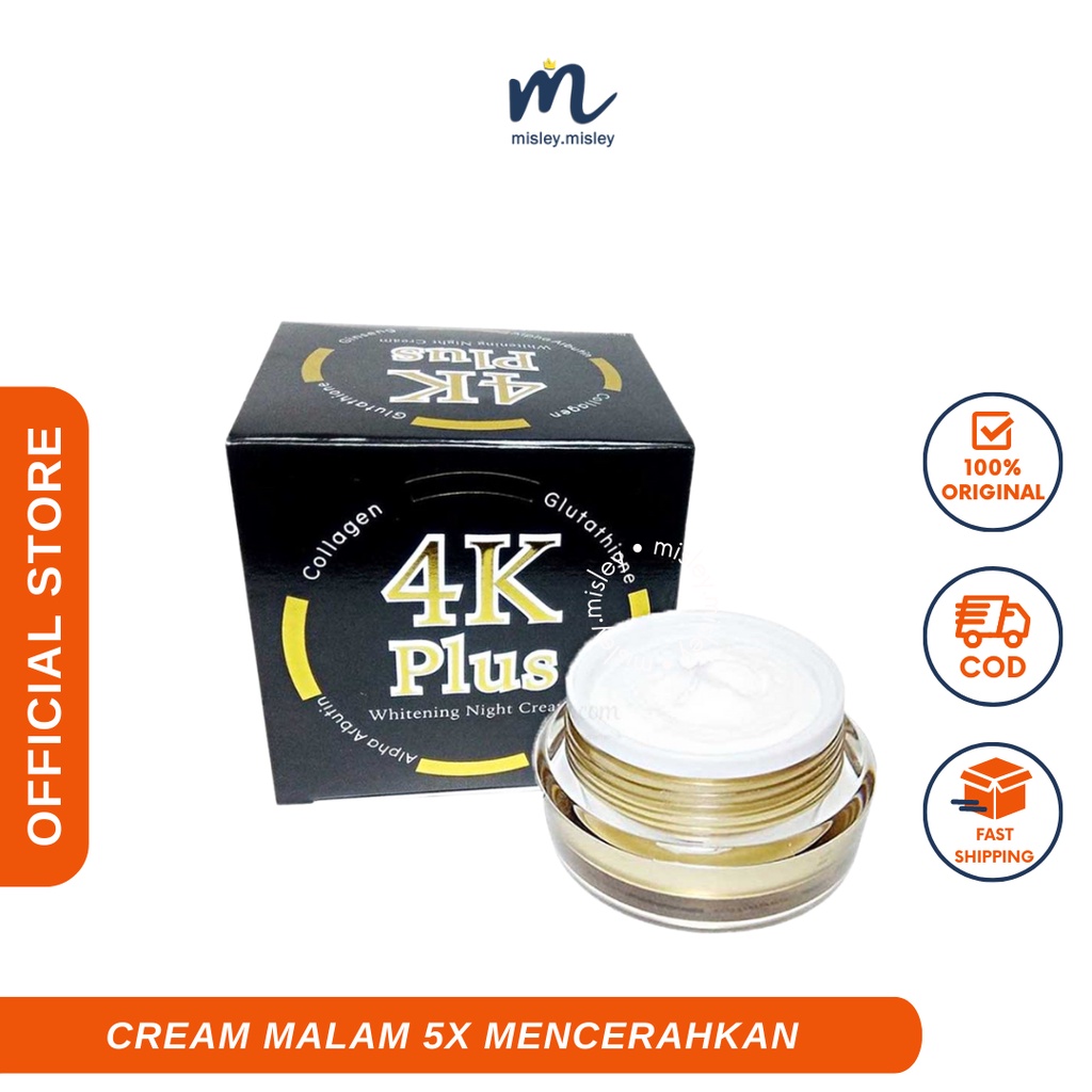 Jual MISLEY - 4K Plus Whitening Night Cream 150gr Original | Shopee ...