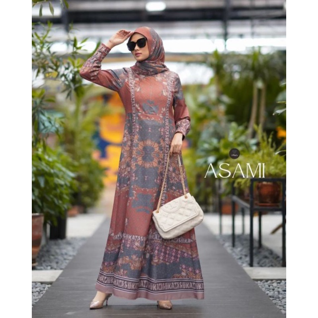 Jual Asami Dress Teracota (Size S M L XL) Gamis Wanita Modern Terbaru ...