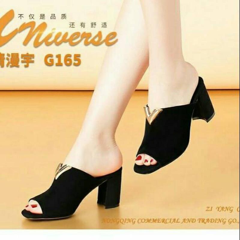 Jual Sandal Hak Kaca Wanita Kerja Kantoran Pesta Kondangan Haighils ...