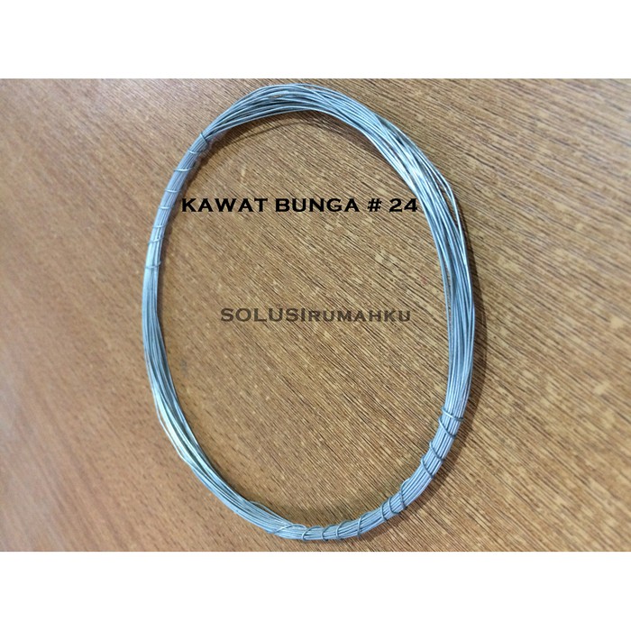 Jual 10 MTR KAWAT BUNGA LENTUR / BWG 24 / TALI IKAT GALVANIS SILVER ...