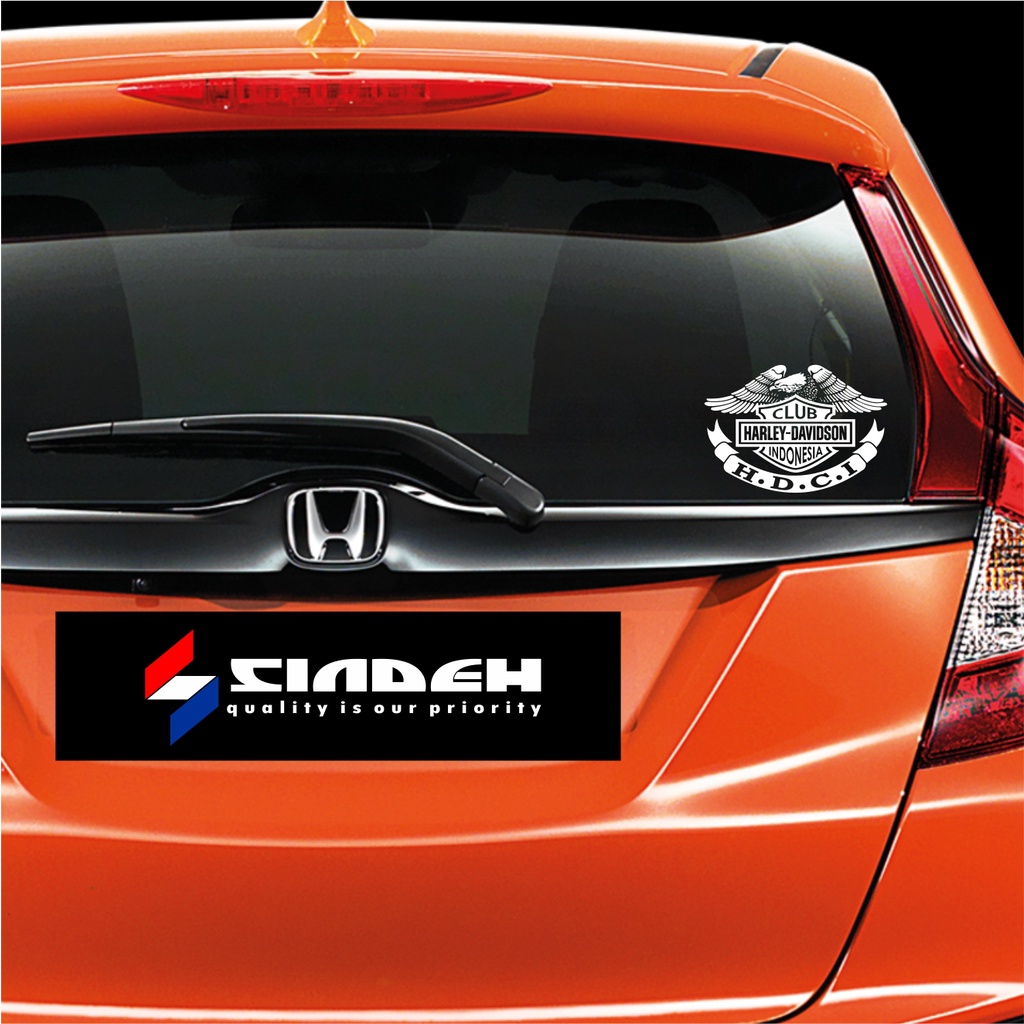 Jual stiker mobil harley davidson club HDCI 20cm cutting sticker mobil ...