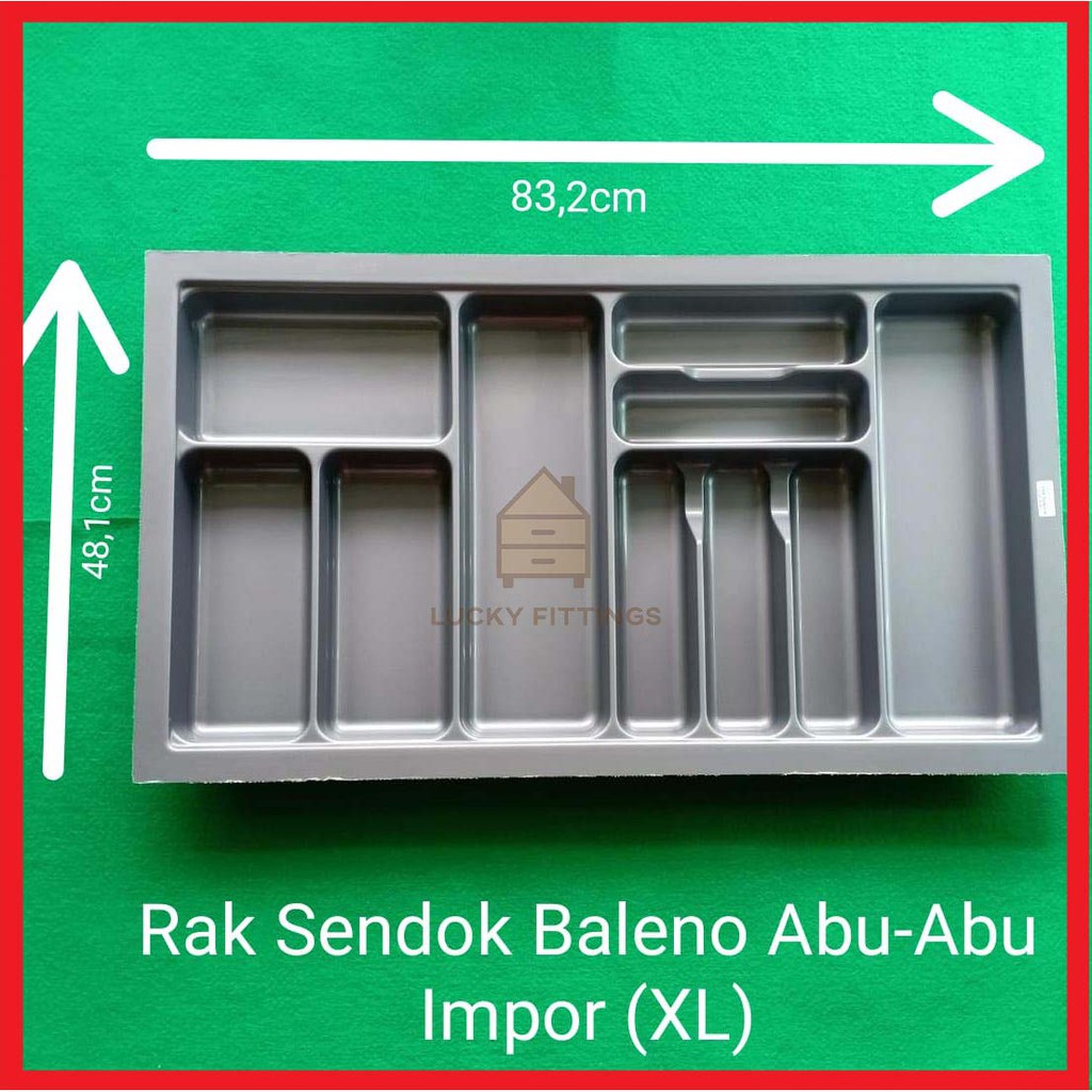 Jual Rak Tempat Sendok Abu XL / Garpu Pisau Sekat Laci Dapur Alat Tulis ...