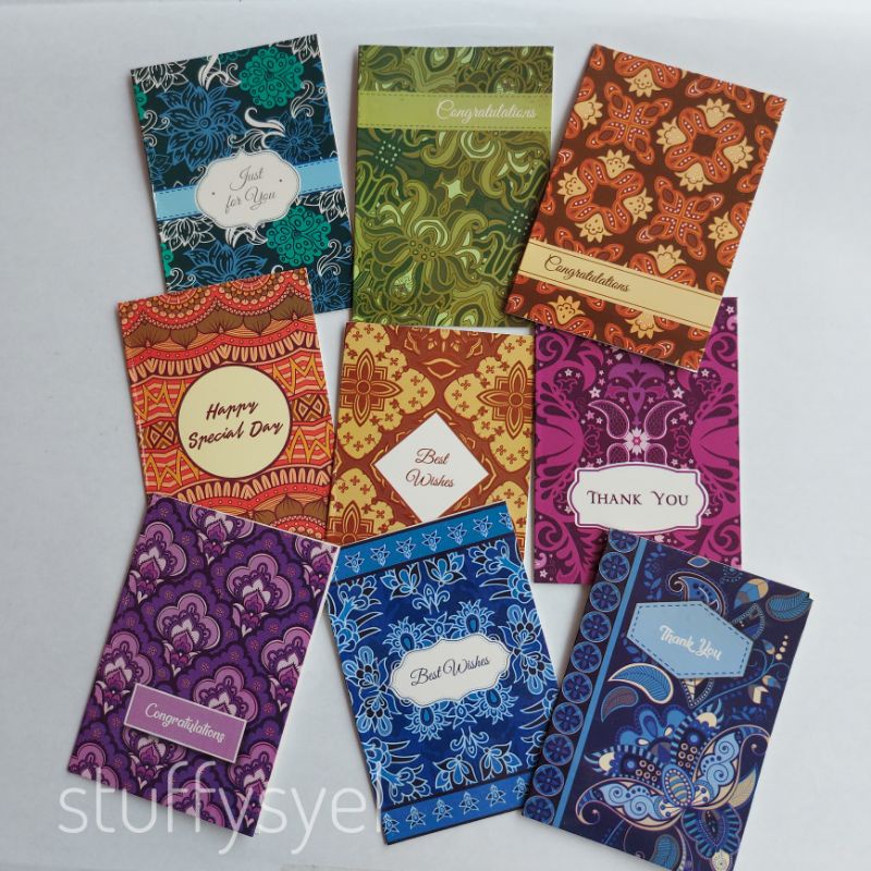 Jual Kartu Ucapan Greeting Card Amplop Motif Batik | Shopee Indonesia