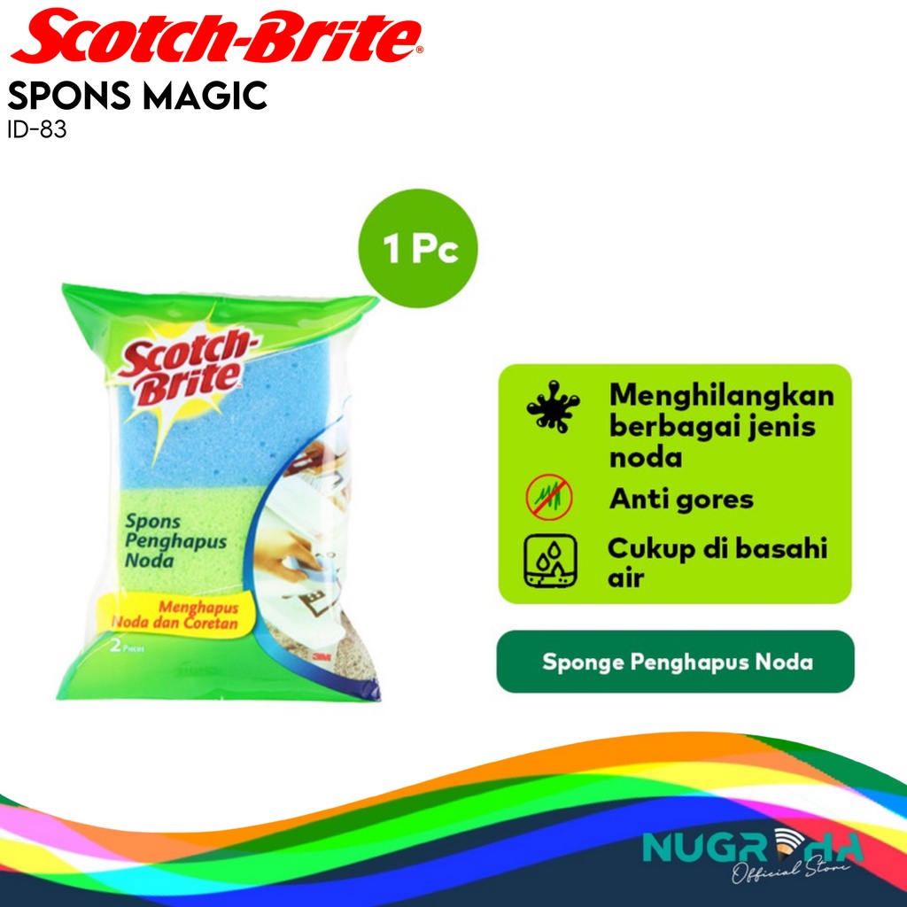 Jual Scotch-Brite 3M Spons Magic Pembersih dan Penghilang Noda ID-83 ...