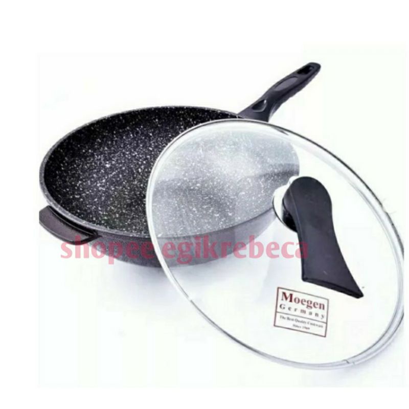 Jual Wok Pan Marble 30 Cm Wajan Jumbo Granite Anti Lengket Indonesia|Shopee Indonesia