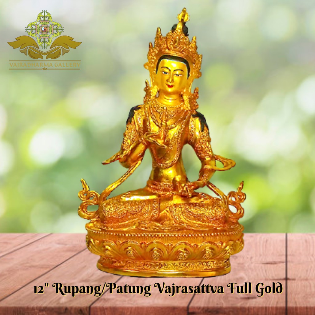 Jual Patung Rupang Arca Buddha Logam Vajrasattva 12inch Full Gold ...
