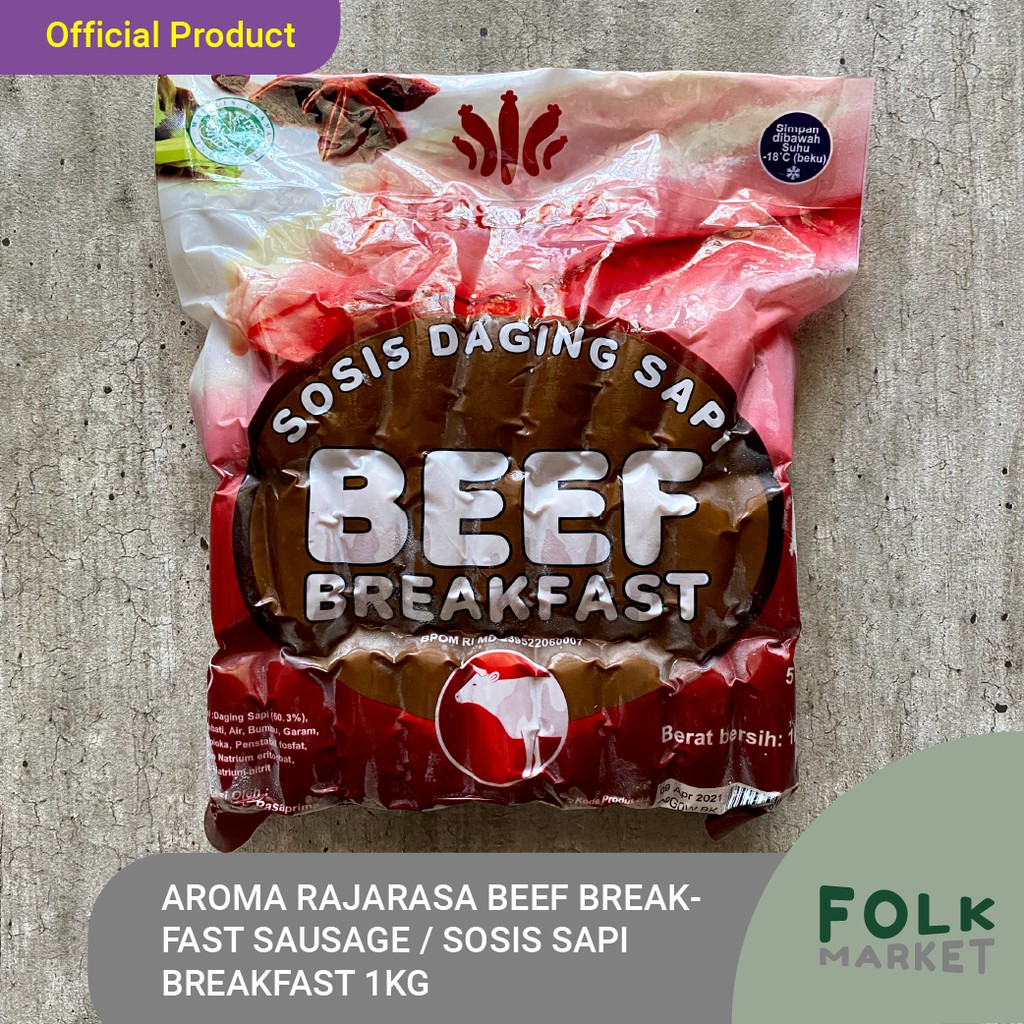 Jual AROMA RAJA RASA Beef Breakfast Sausage / Sosis Sapi Horeca 1KG ...